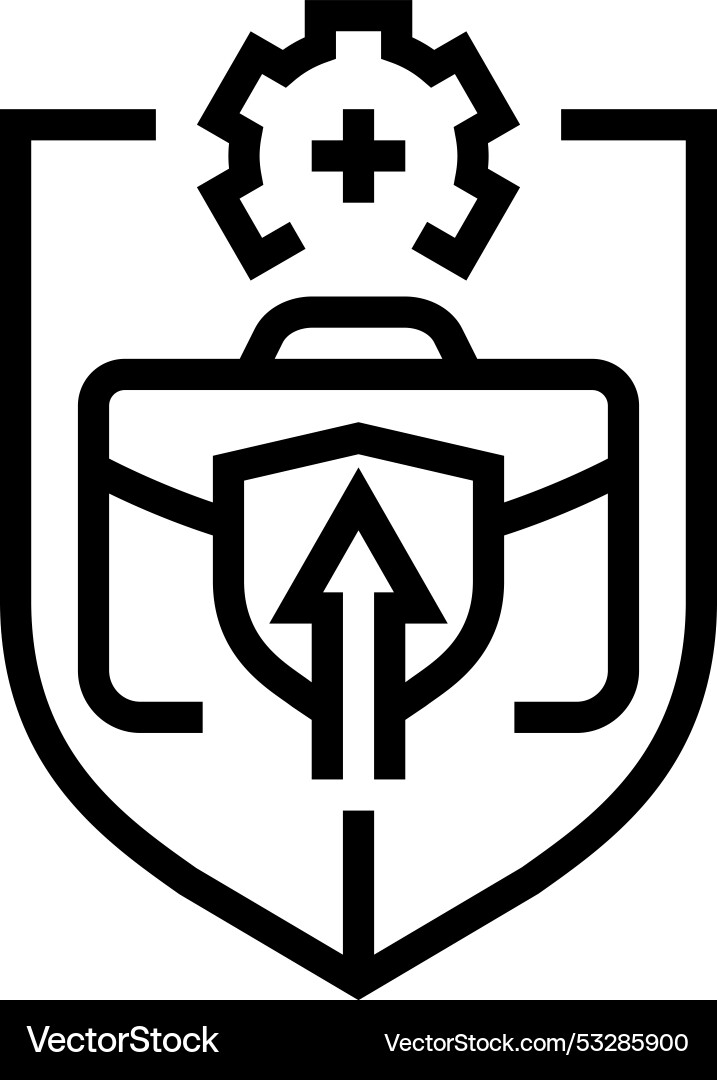 Business resilience modern line icon Royalty Free Vector