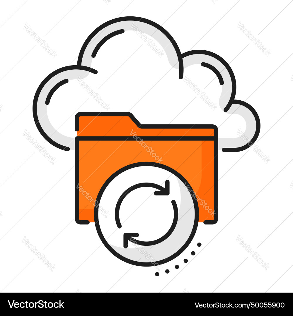 Cloud Storage & Network Server Icon Royalty Free Vector