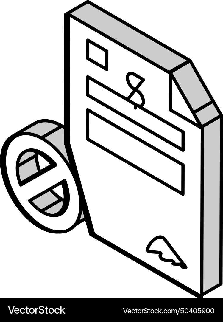 Deposit liquidation isometric icon Royalty Free Vector Image