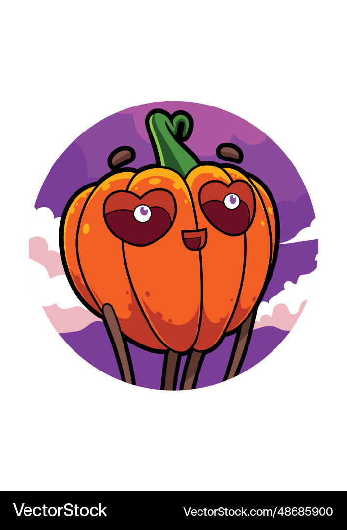 Flying pumpkin Royalty Free Vector Image - VectorStock