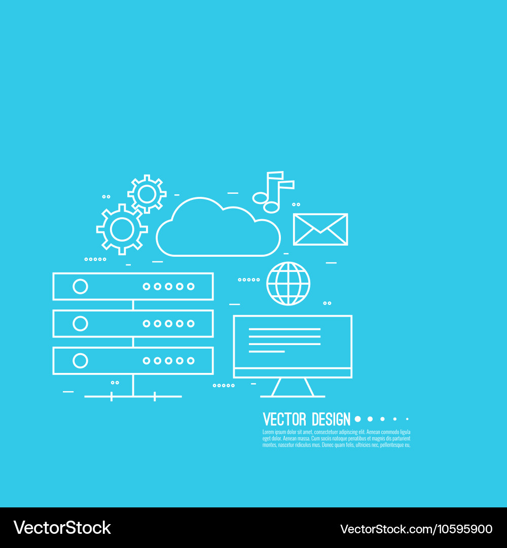 Network Cloud Computing Royalty Free Vector Image