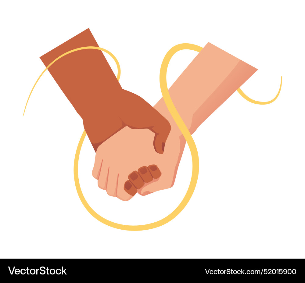 People holding hands Royalty Free Vector Image