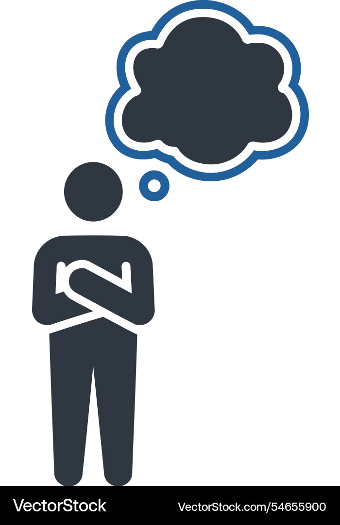 Thinking cloud icon Royalty Free Vector Image - VectorStock