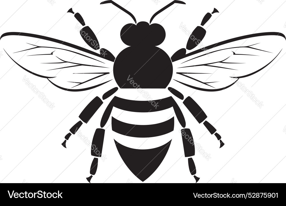 Bee kingdom crest buzzing icon Royalty Free Vector Image