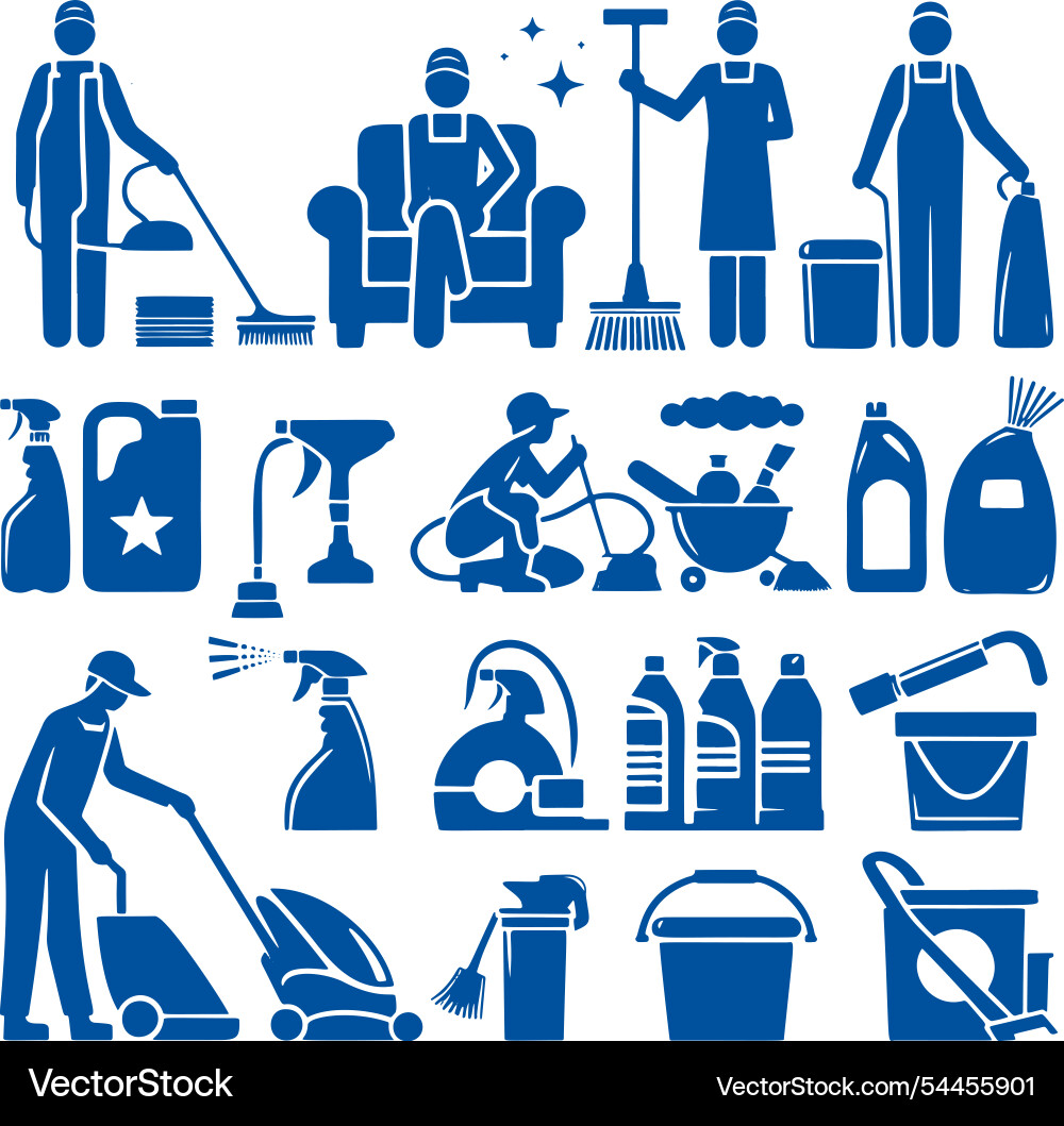 Cleaning service icons 2 Royalty Free Vector Image