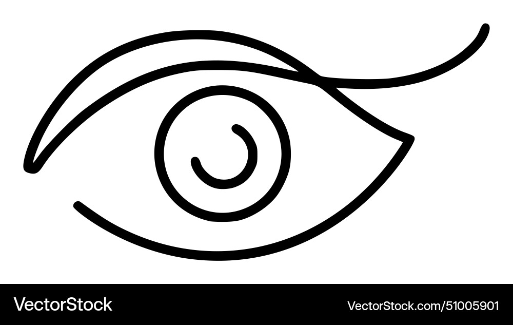 Hand drawn eye icon leshmaker in simple doodle Vector Image