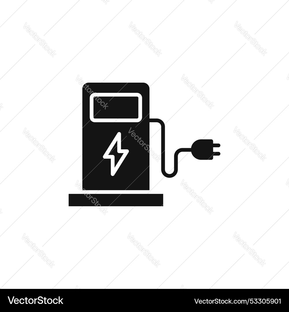 Ladestation Icon-Set Elektrofahrzeug Lizenzfreier Vektor