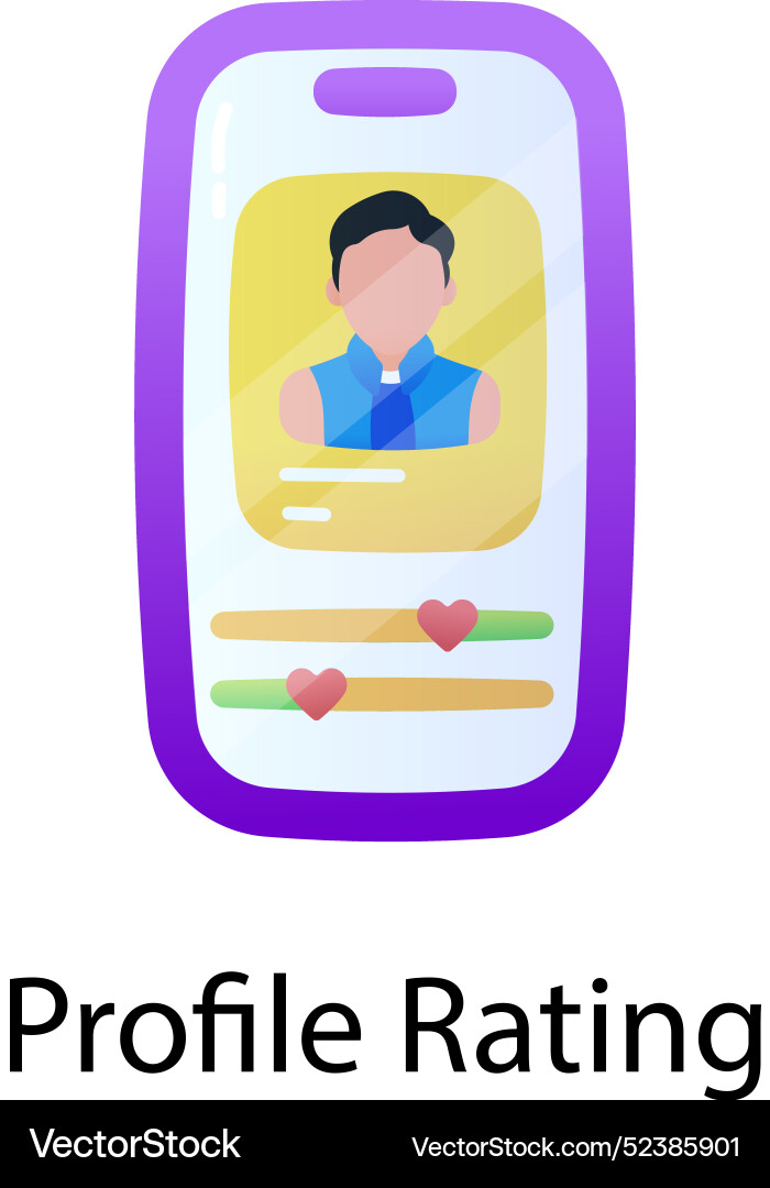 Profile rating Royalty Free Vector Image - VectorStock