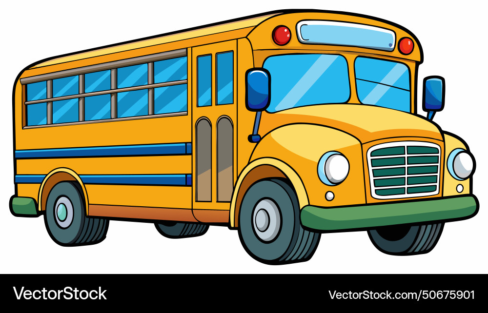 School bus isolated on a clean background Vector Image