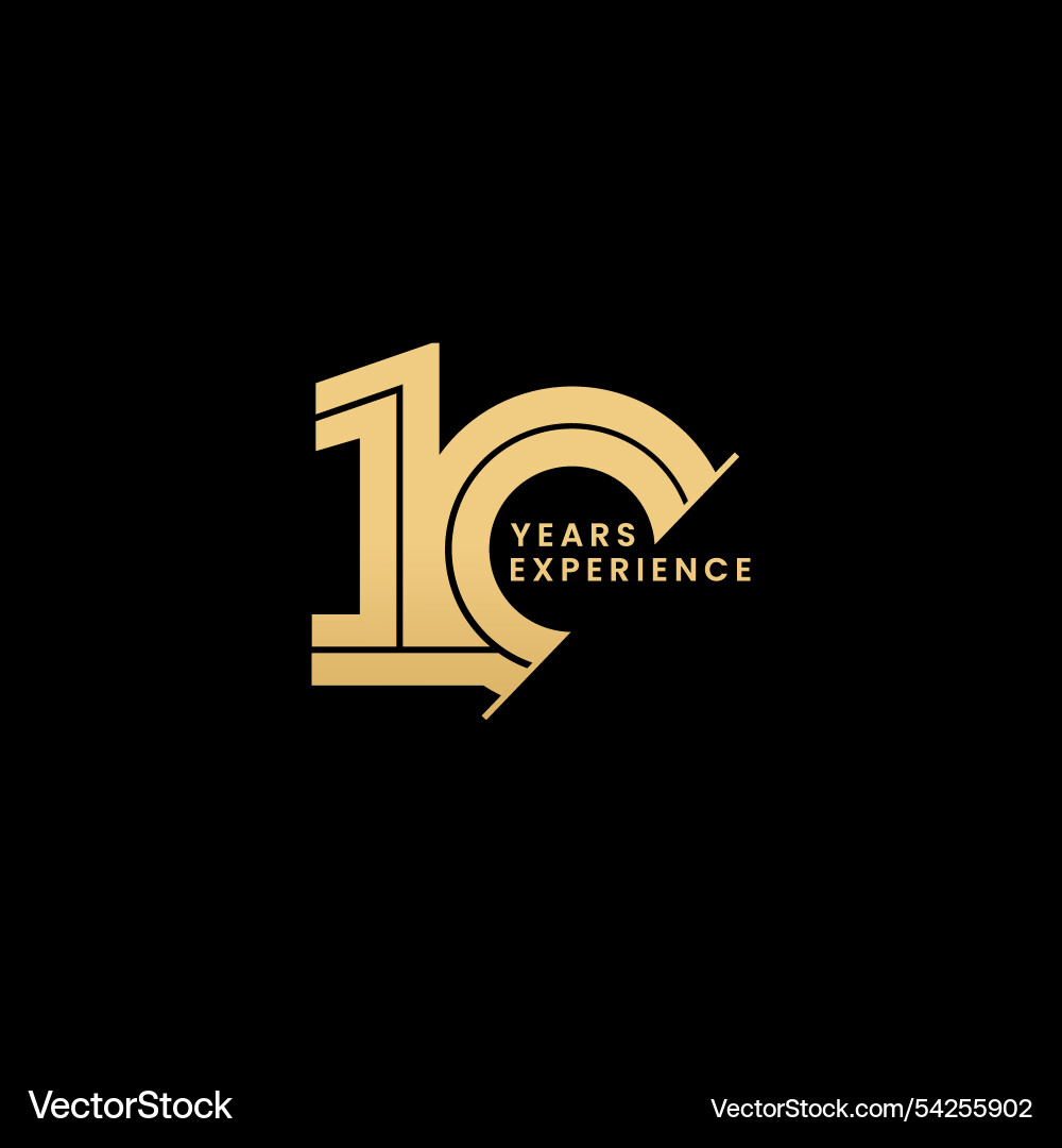 10 years experience logo – Royalty-Free Vector | VectorStock