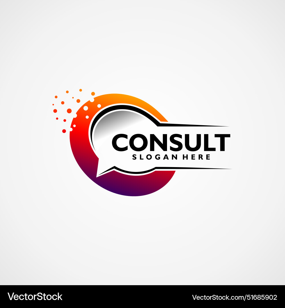 Chat message logo design Royalty Free Vector Image