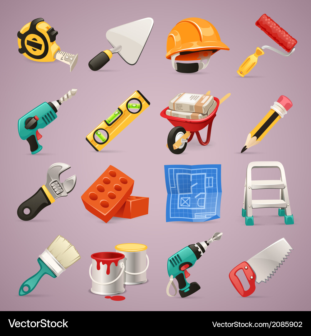 Construction icons set1 1 Royalty Free Vector Image