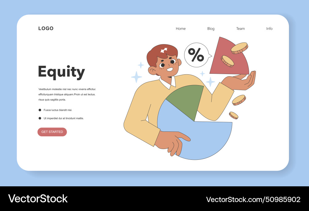 Equity concept Royalty Free Vector Image - VectorStock