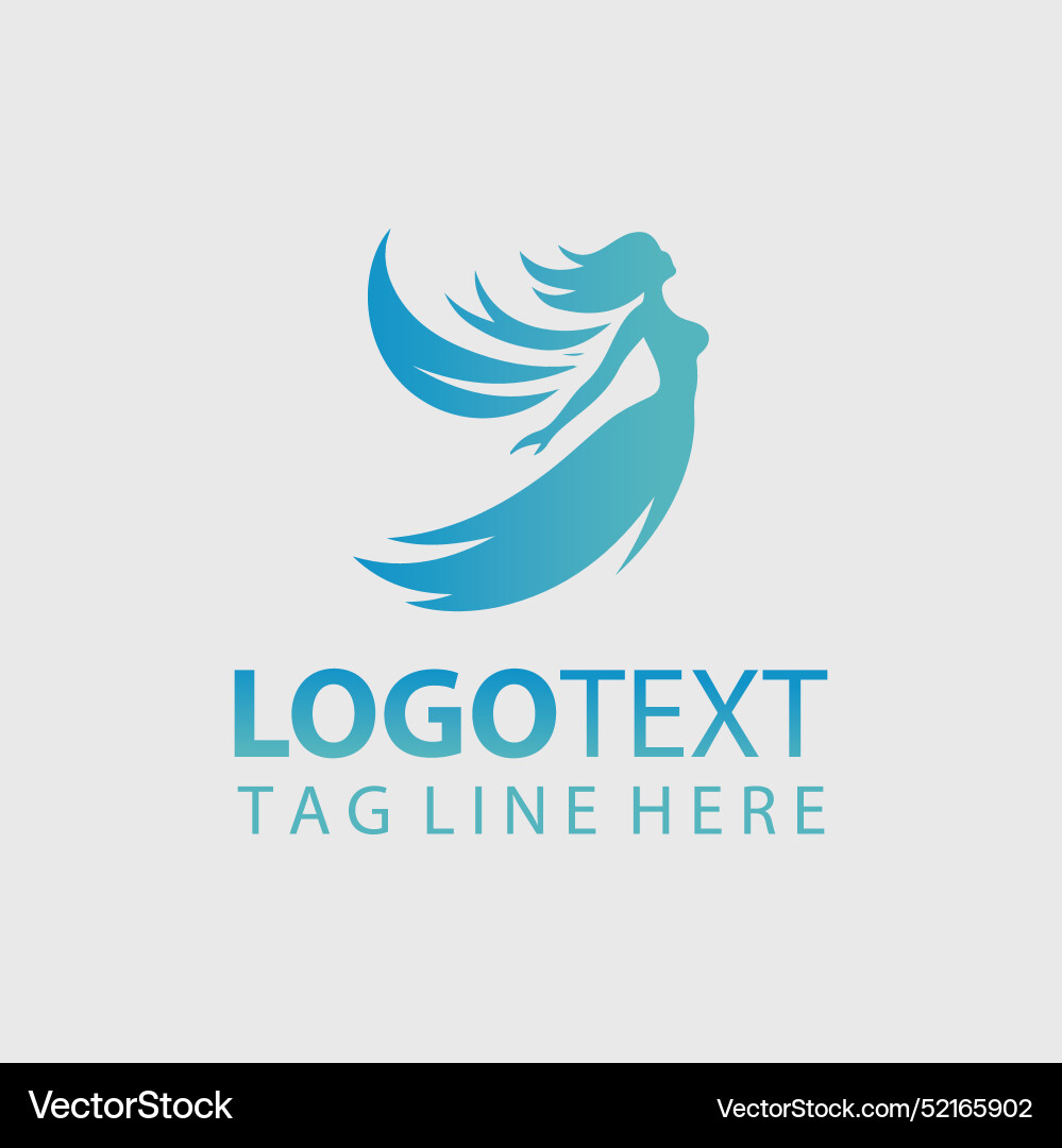 Flying women logo Royalty Free Vector Image - VectorStock