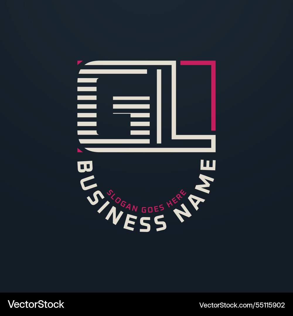 Letter gl premium logo design modern business Vector Image