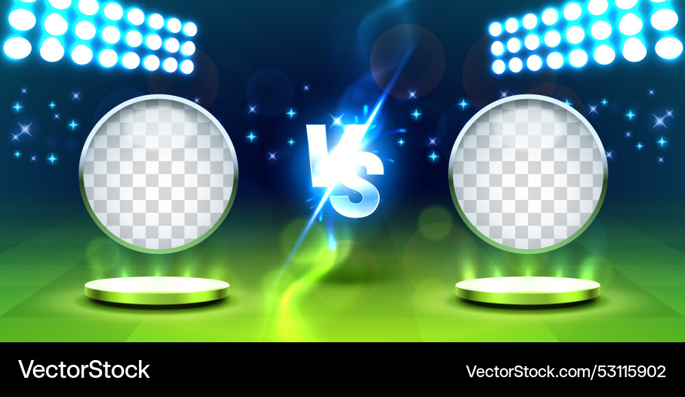 Versus game cover banner sport vs team concept Vector Image