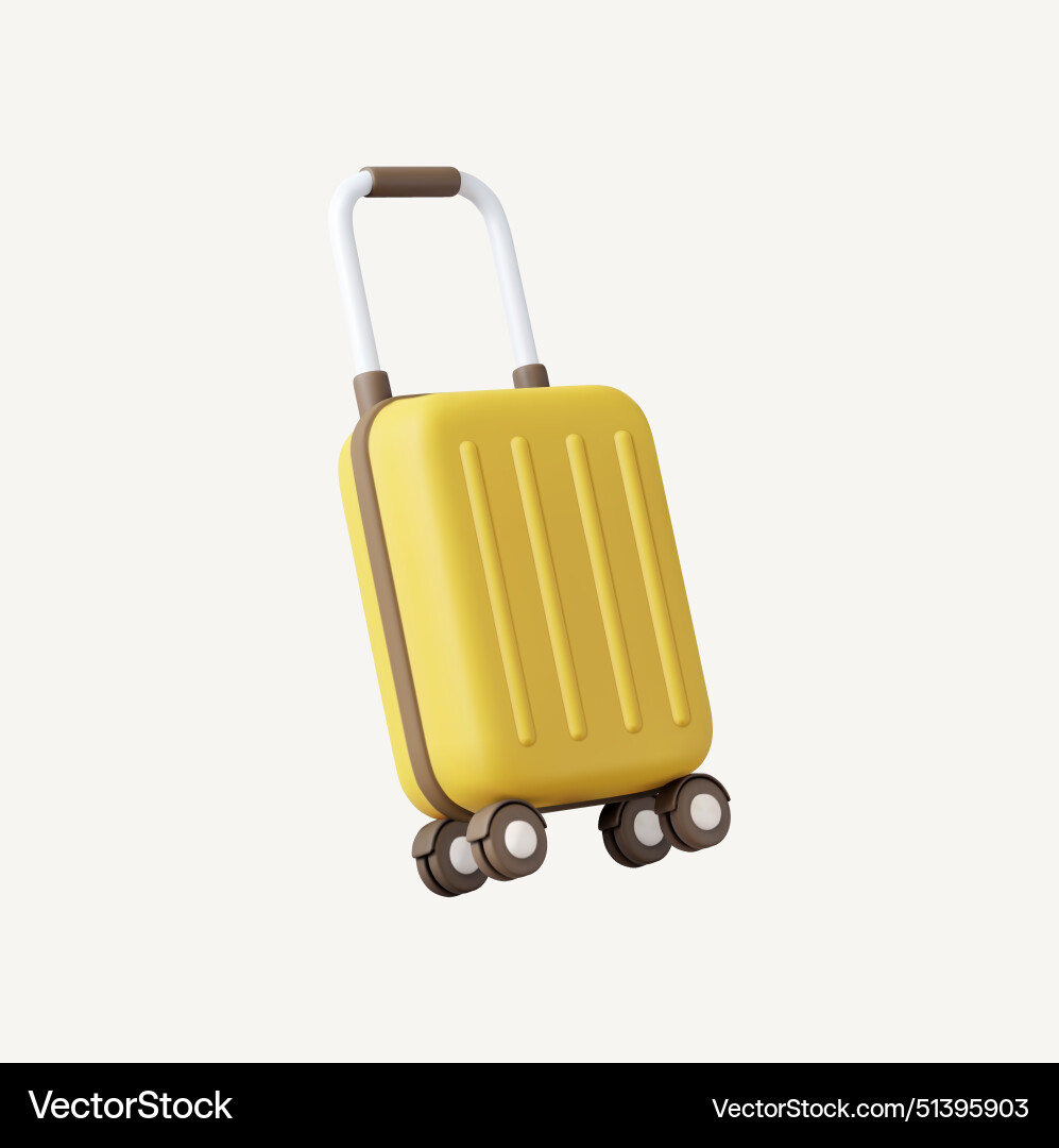 3d luggage icon Royalty Free Vector Image - VectorStock