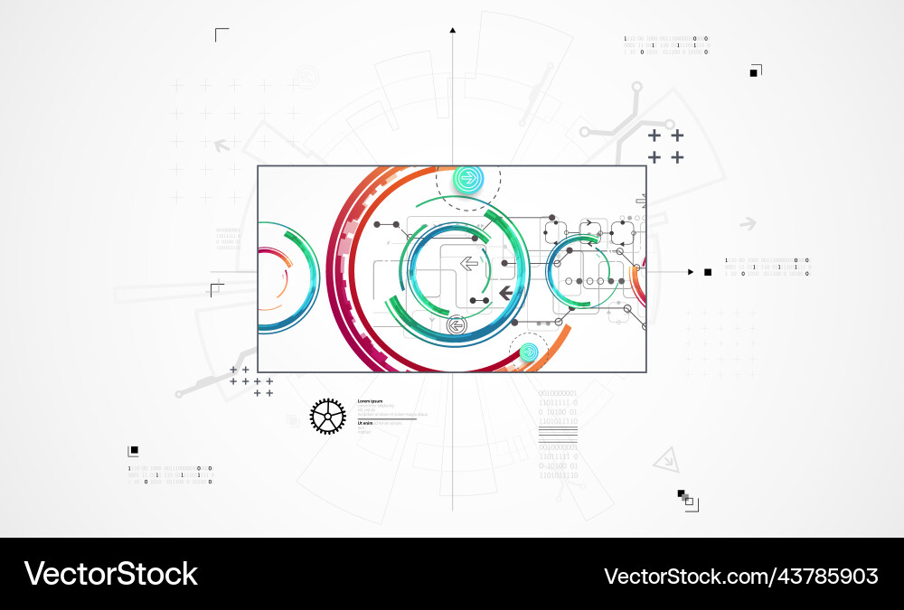 Abstract technology background communication Vector Image