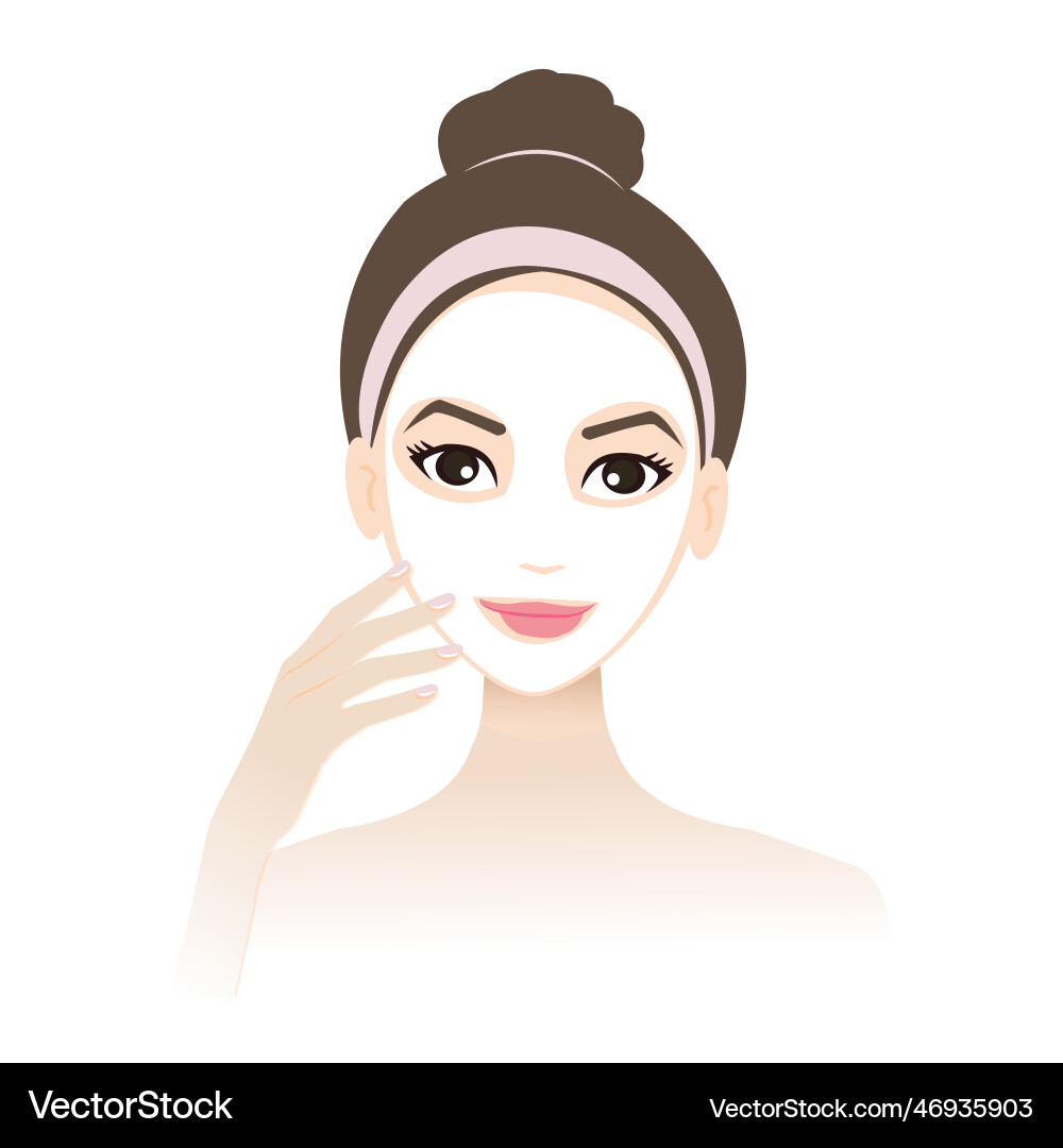 Beauty treatment mask Royalty Free Vector Image