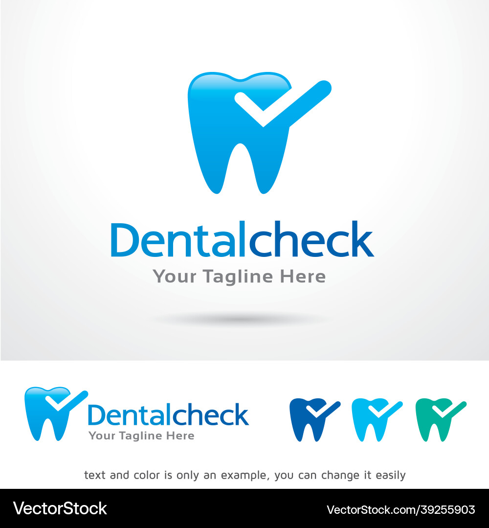 Dental check logo template Royalty Free Vector Image