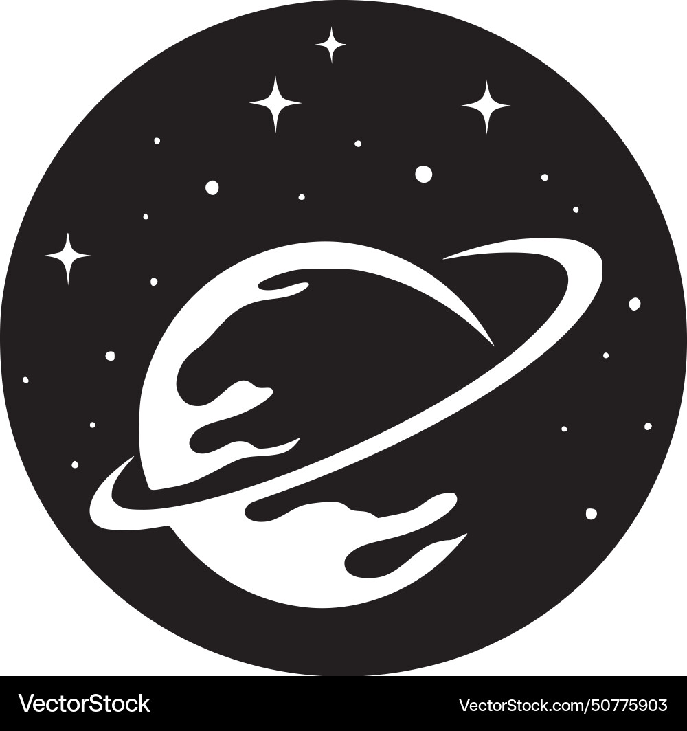 Galaxy - minimalist and simple silhouette Vector Image