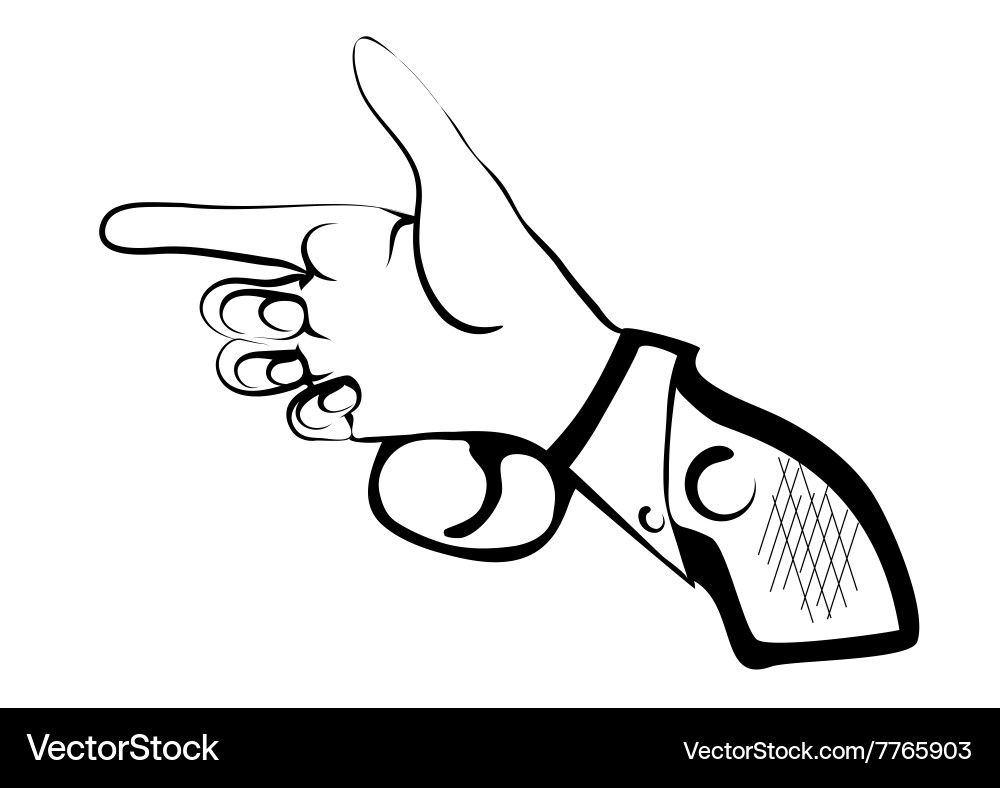 Hand as gun Royalty Free Vector Image - VectorStock
