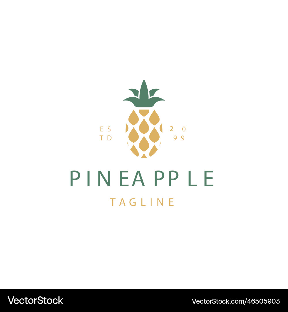 Pineapple logo Royalty Free Vector Image - VectorStock