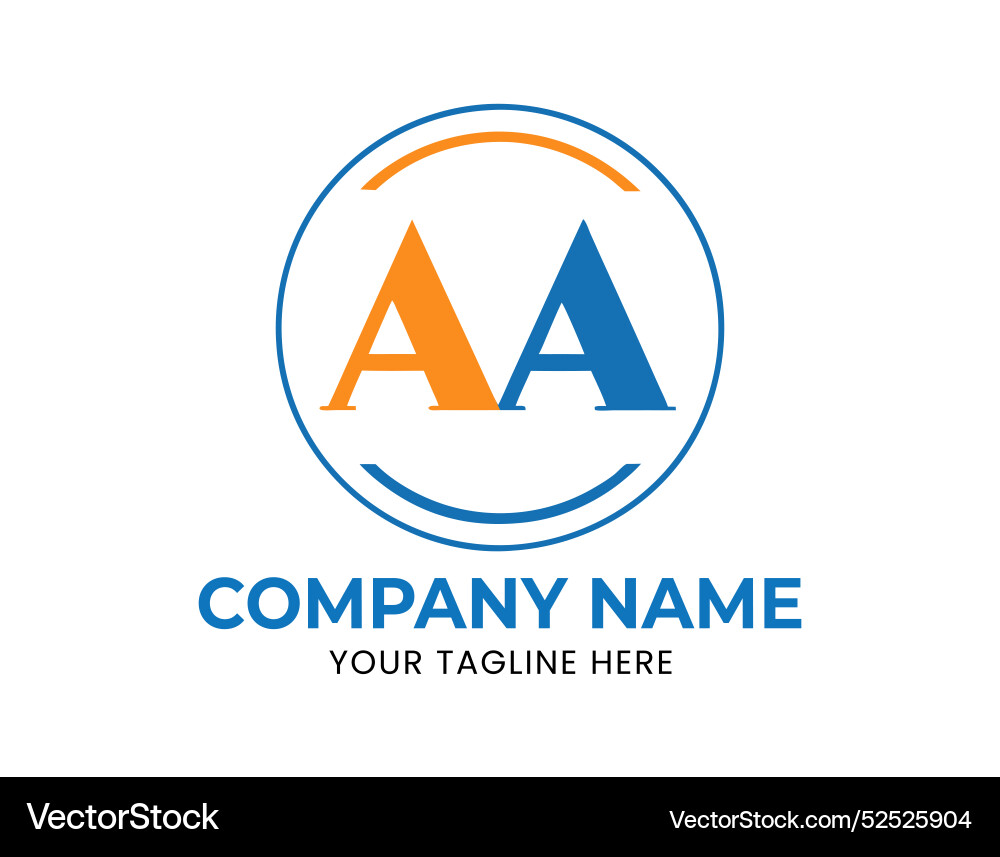 Ab logo design typography and creative letter Vector Image