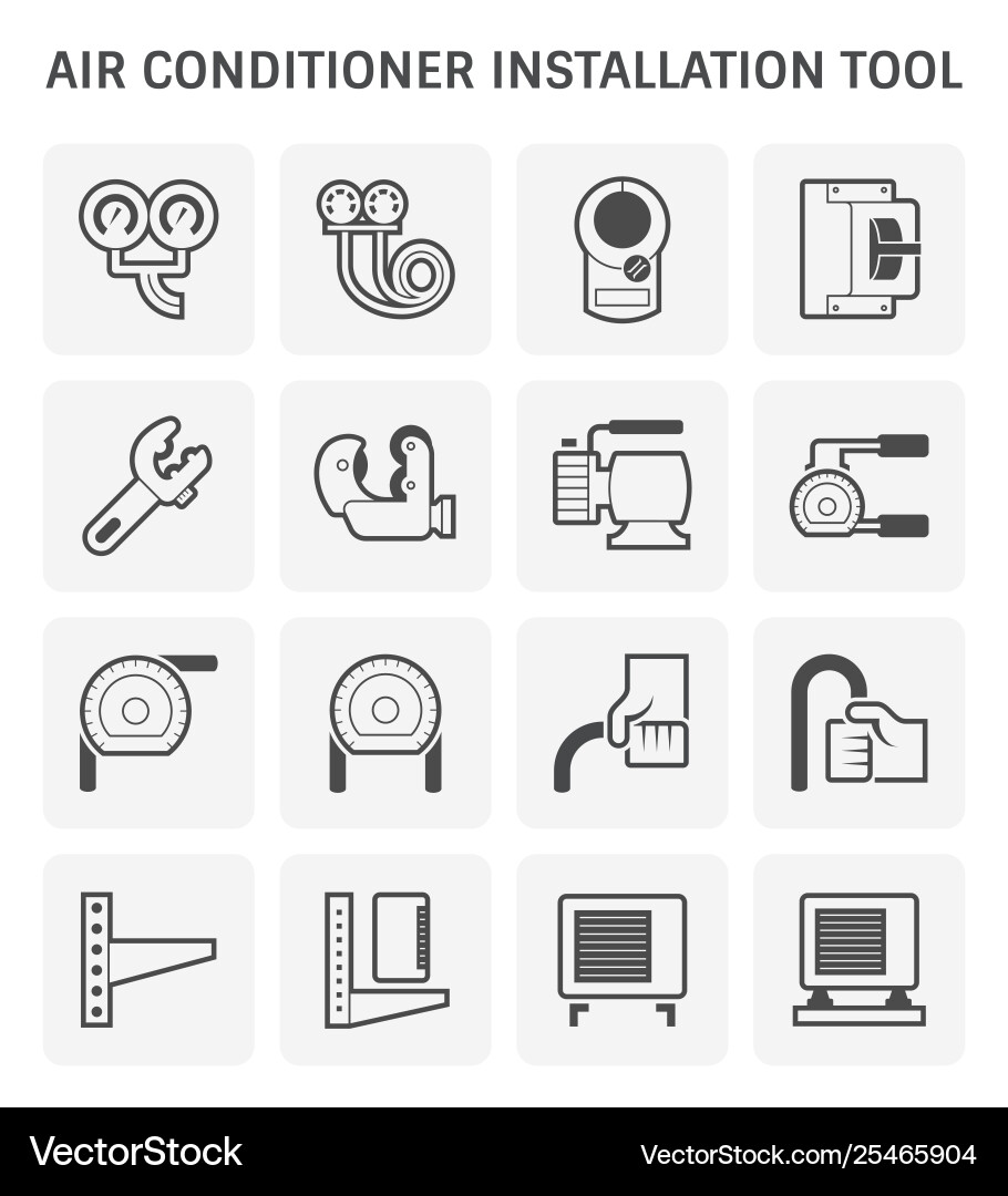 Air conditioner tool Royalty Free Vector Image