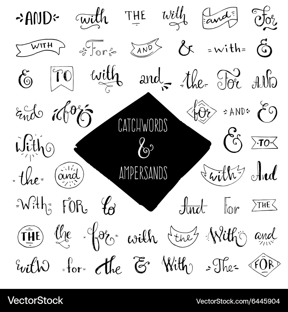 Collection of catchwords Royalty Free Vector Image