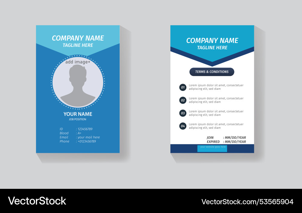 Editable business id card template Royalty Free Vector Image