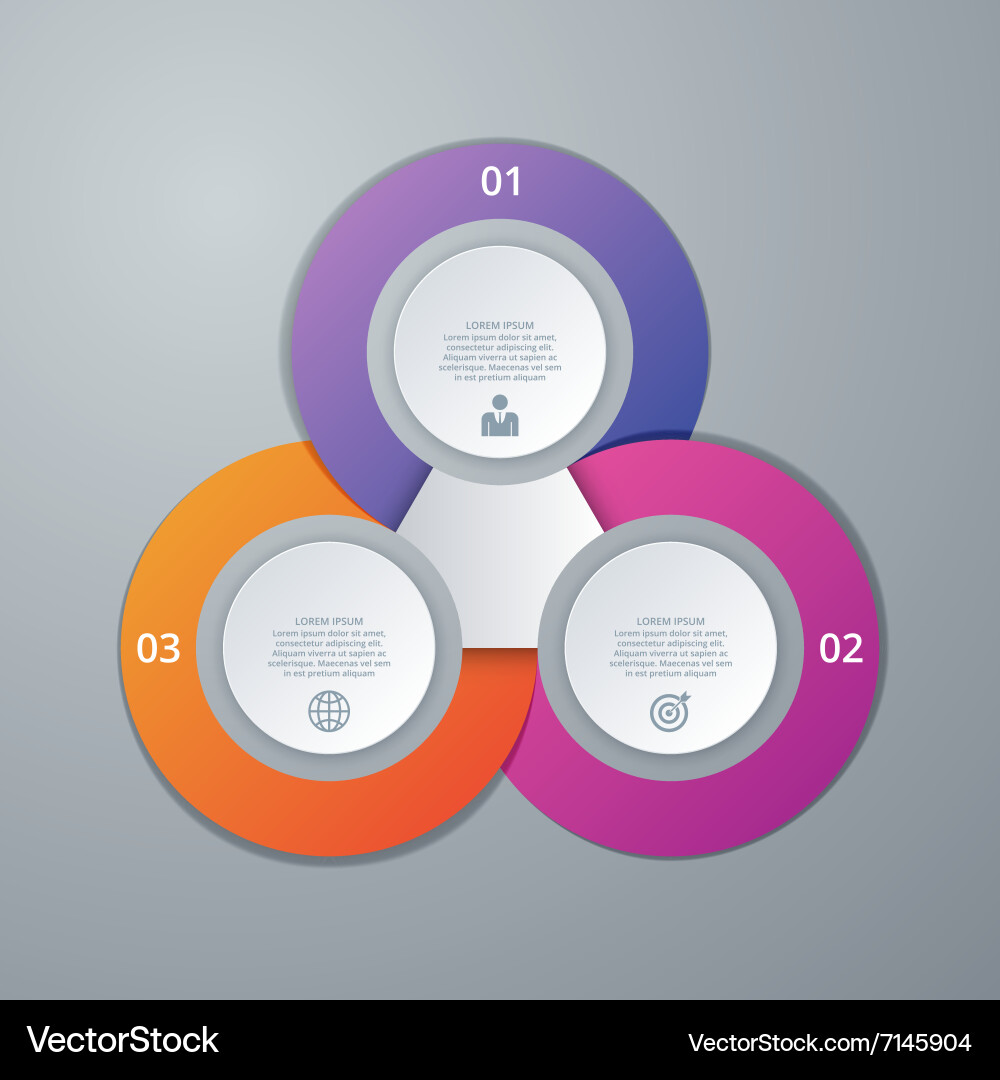 Infographics three options Royalty Free Vector Image