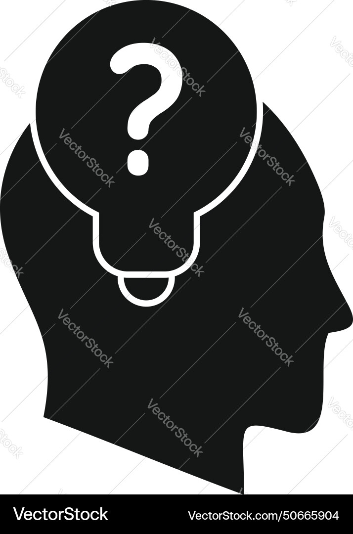 New idea question icon simple person Royalty Free Vector
