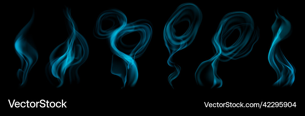 Smoke set Royalty Free Vector Image - VectorStock