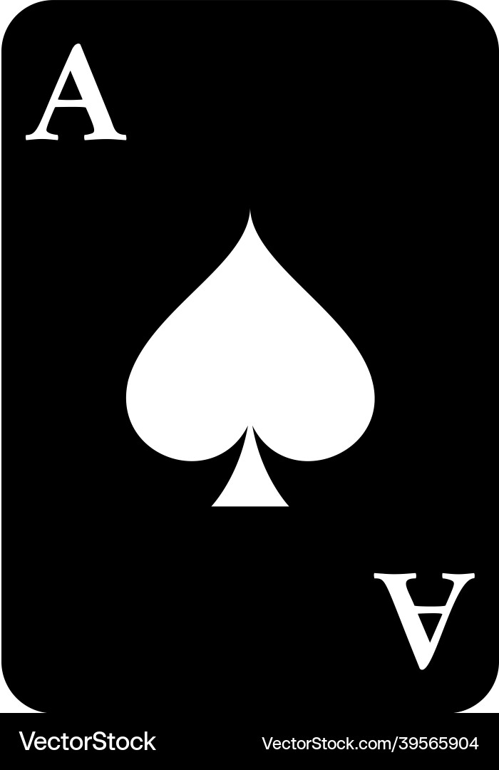 Spade card Royalty Free Vector Image - VectorStock