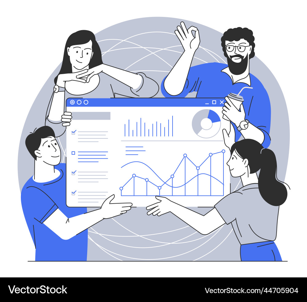 Teamwork business collection Royalty Free Vector Image