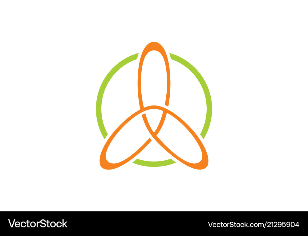 Three circle icon logo Royalty Free Vector Image