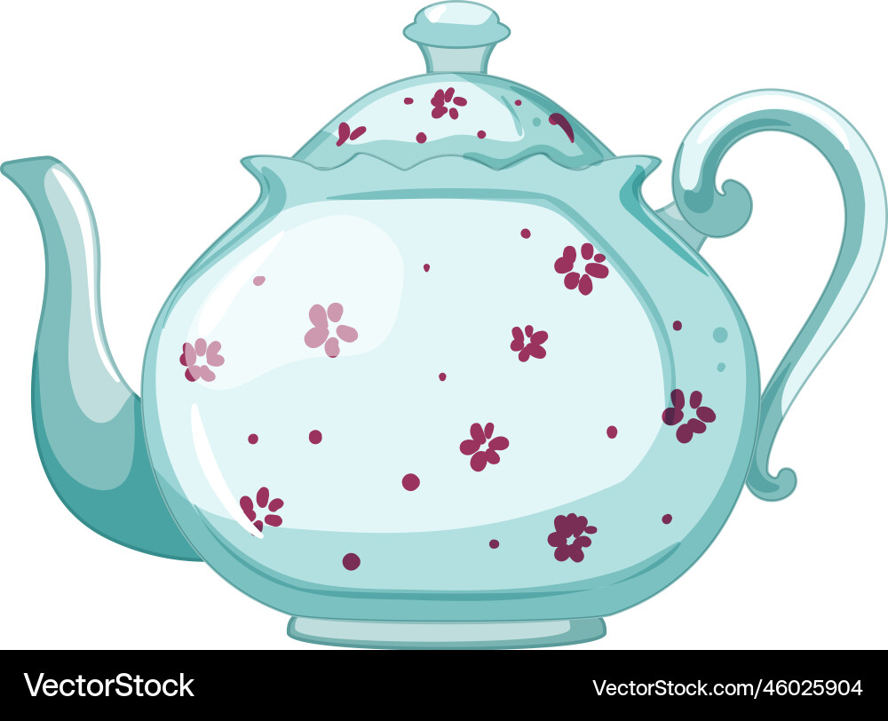 Traditional vintage teapot cartoon Royalty Free Vector Image
