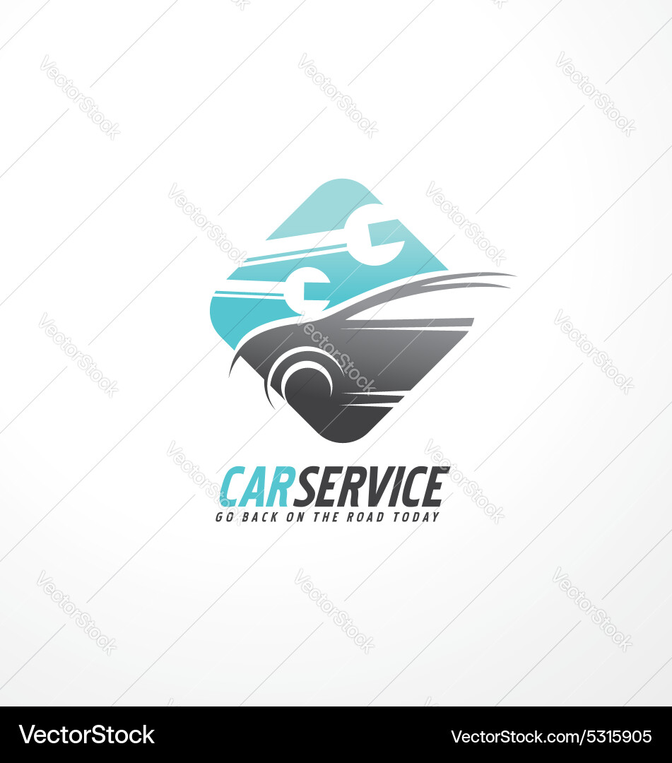 Car abstract logo design concept Royalty Free Vector Image