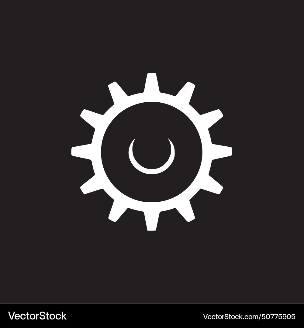 Gear - black and white isolated icon Royalty Free Vector