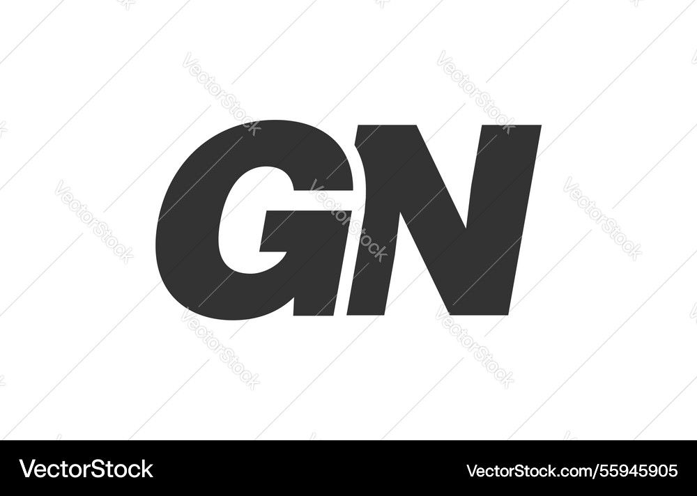 Gn techno editable font logo for corporate Vector Image