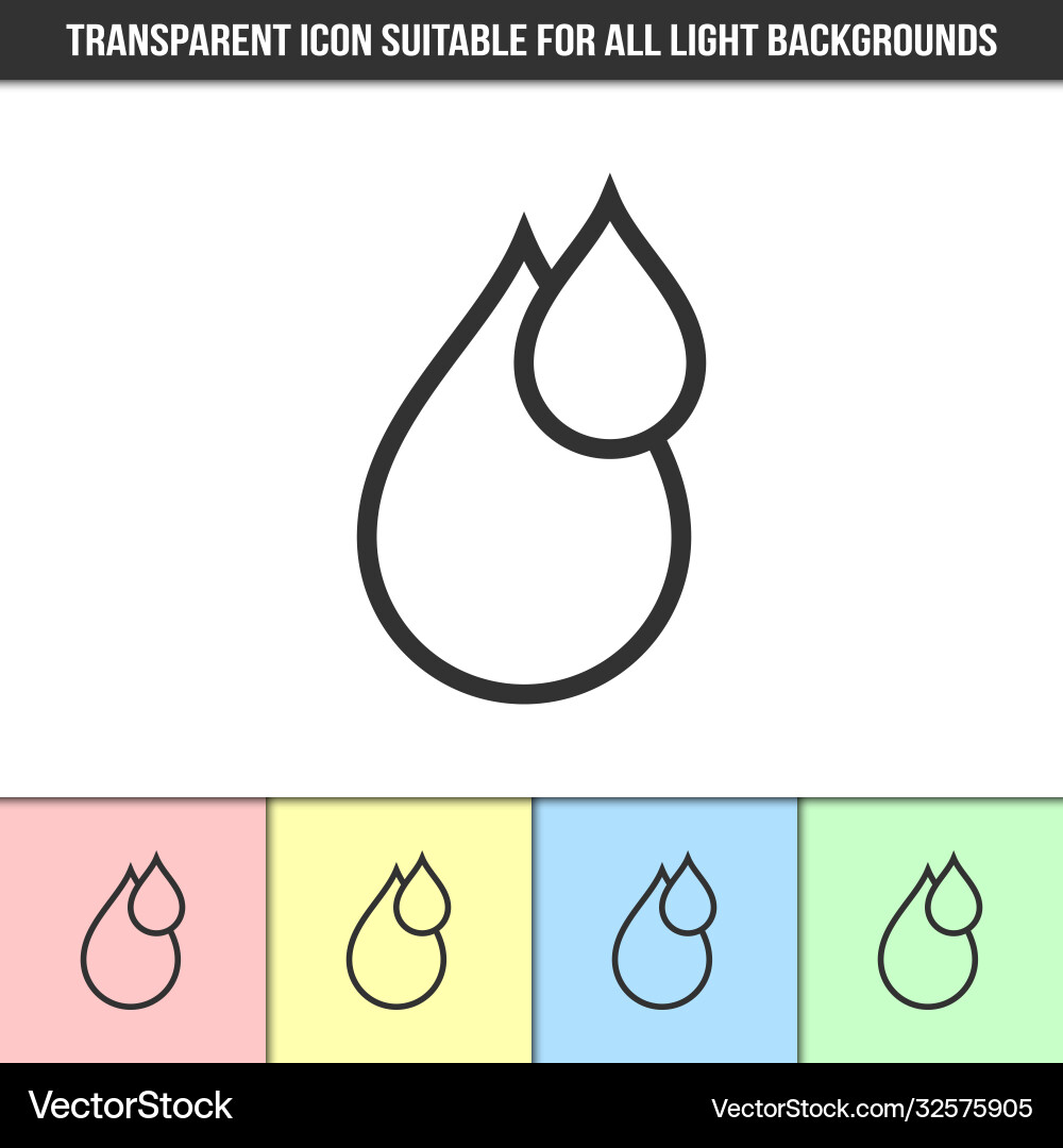 Simple outline transparent water or other liquid Vector Image