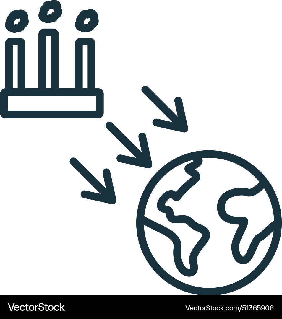 Environmental impact icon monochrome simple Vector Image