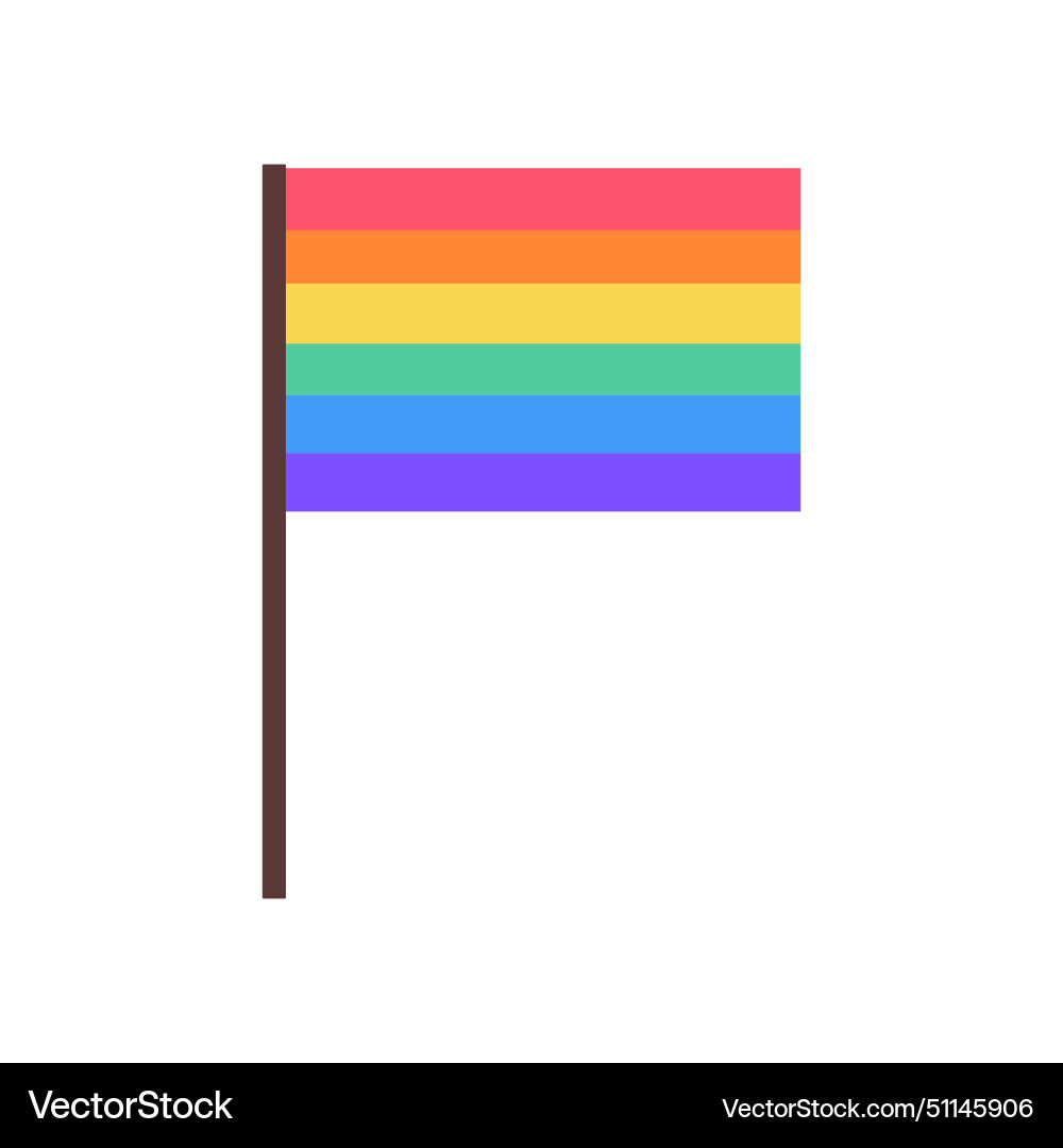 Flag lgbt pride community icon lgbtq rainbow Vector Image