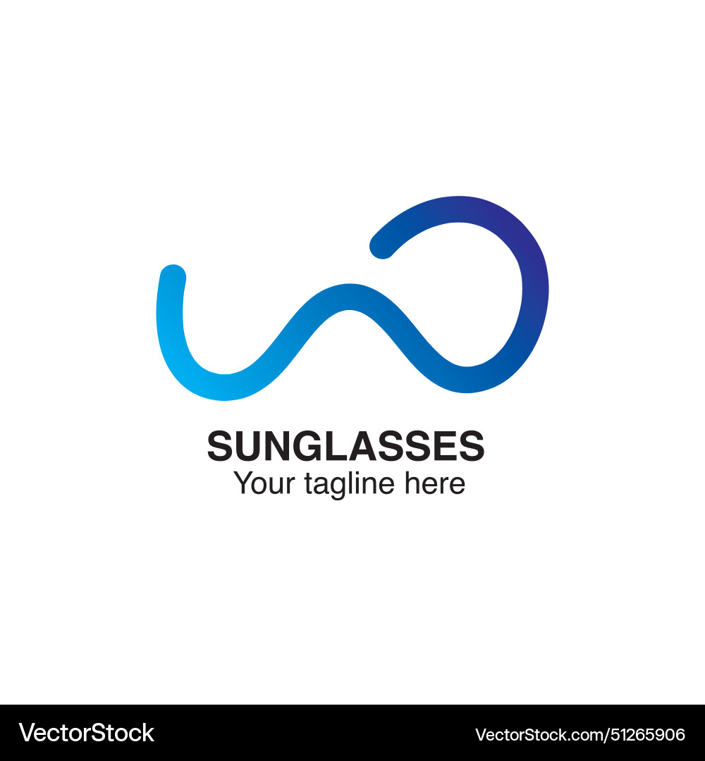 Optics store glasses logo Royalty Free Vector Image