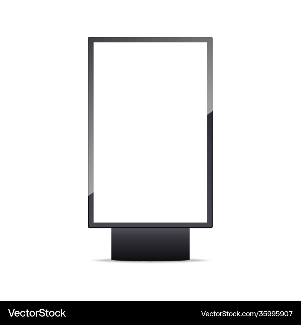 Blank outdoor realistic lightbox banner Royalty Free Vector