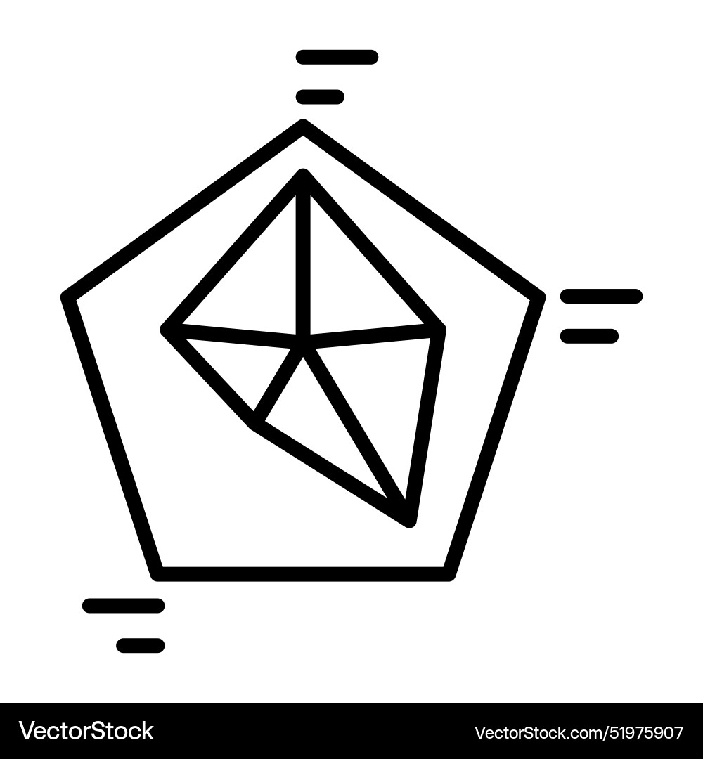 Data diagram icon in thin line style graphic Vector Image