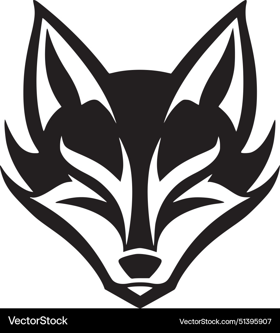 Fox - minimalist and flat logo Royalty Free Vector Image
