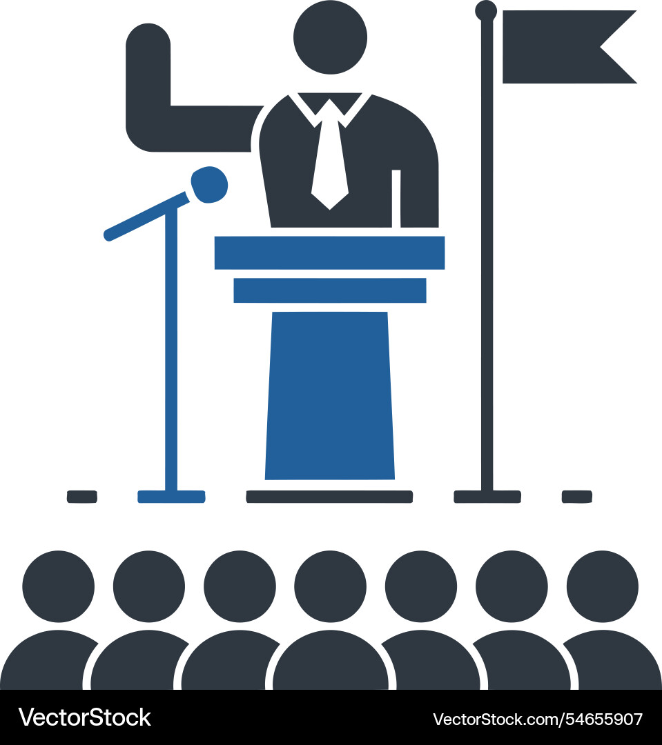 Öffentliches Sprechen Icon Lizenzfreies Vektorbild