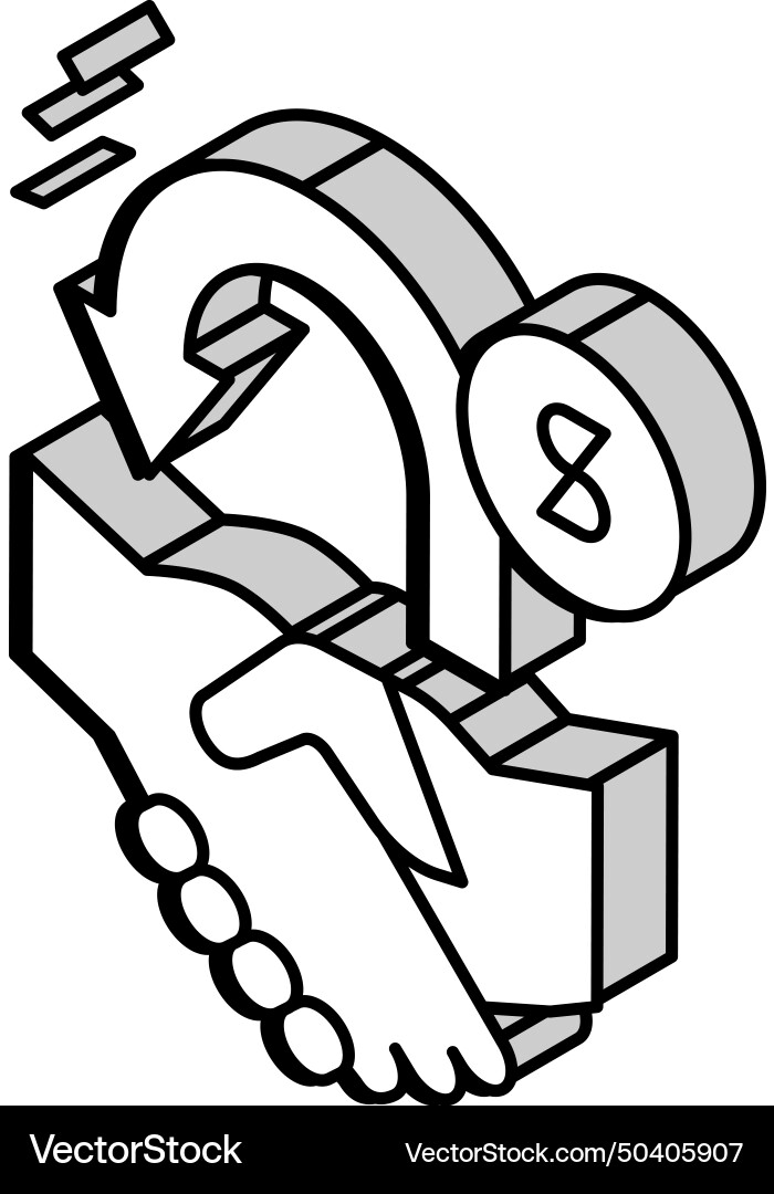 Repayment isometric icon Royalty Free Vector Image